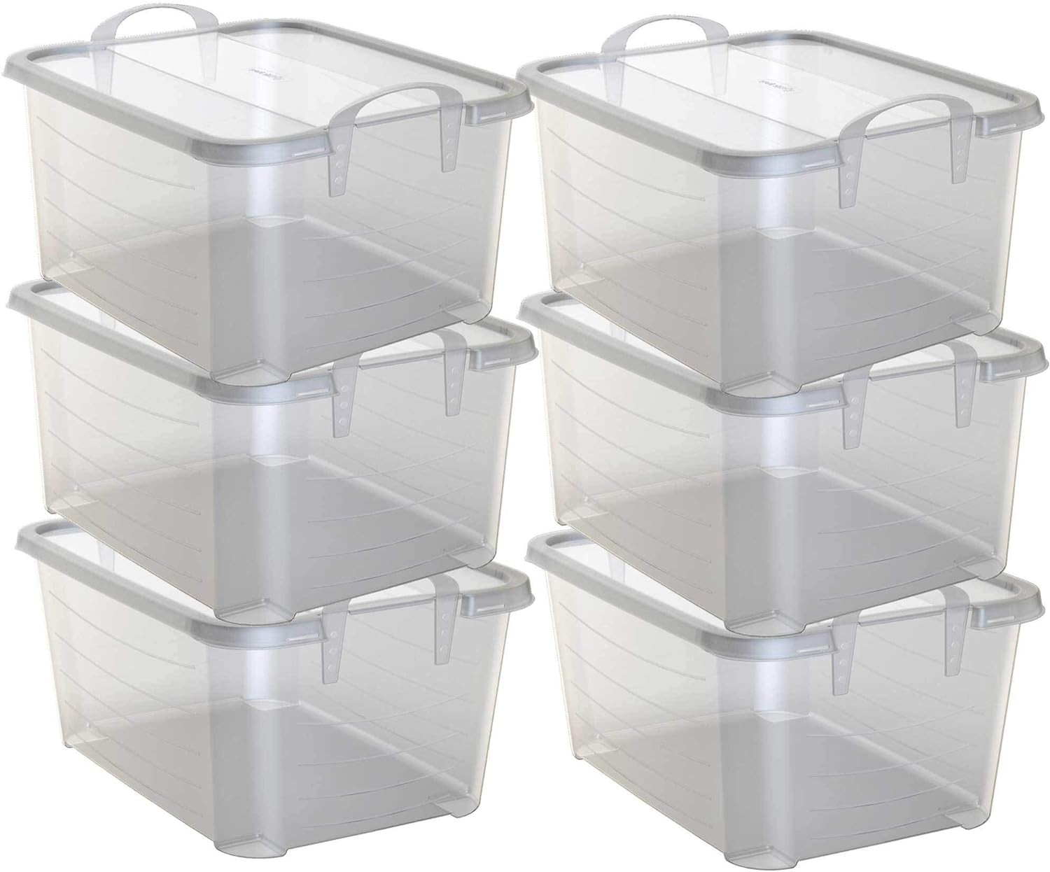 Life Story 55 Quart Large Plastic Stackable Closet and Storage Box ...