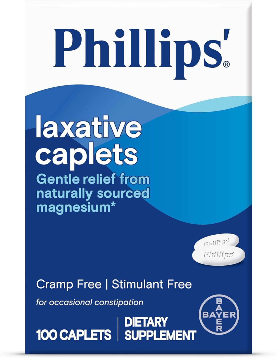 Phillips' Laxative Caplets, With Naturally Sourced Magnesium Supplement ...
