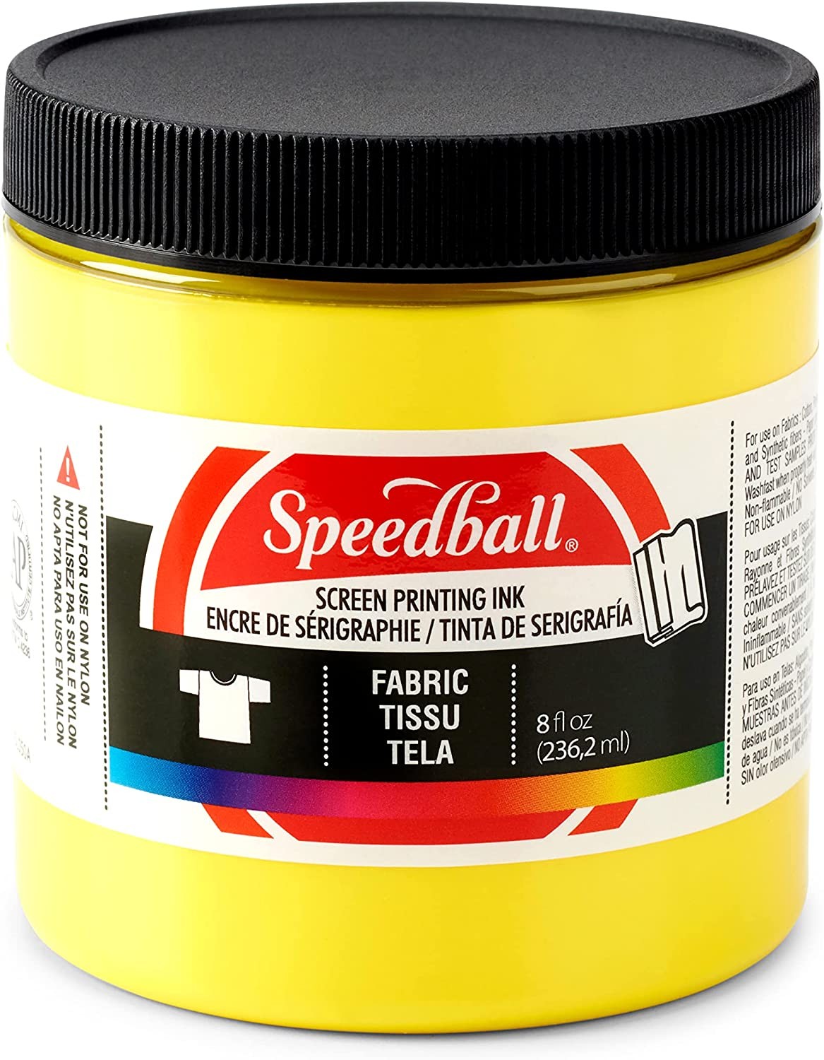 Speedball Fabric Screen Printing Ink, 8-Ounce, Yellow for T-Shirt and ...