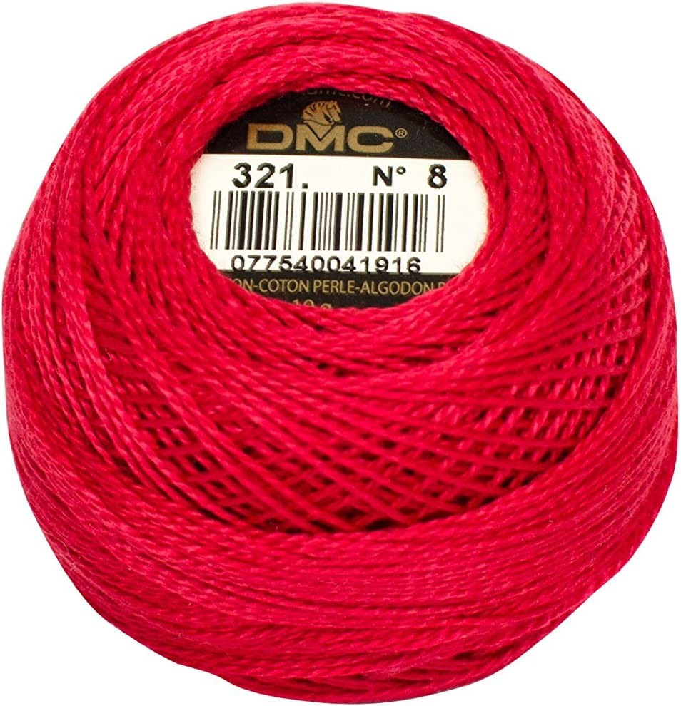 DMC 116 8-321 Pearl Cotton Thread Balls, Red, Size 8 Best Deals and ...