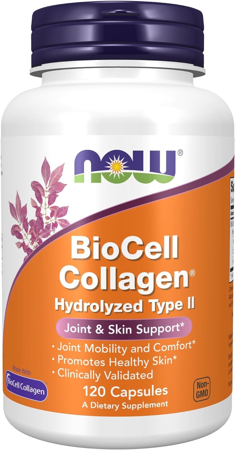NOW Supplements, BioCell Collagen® Hydrolyzed Type II, Clinically ...