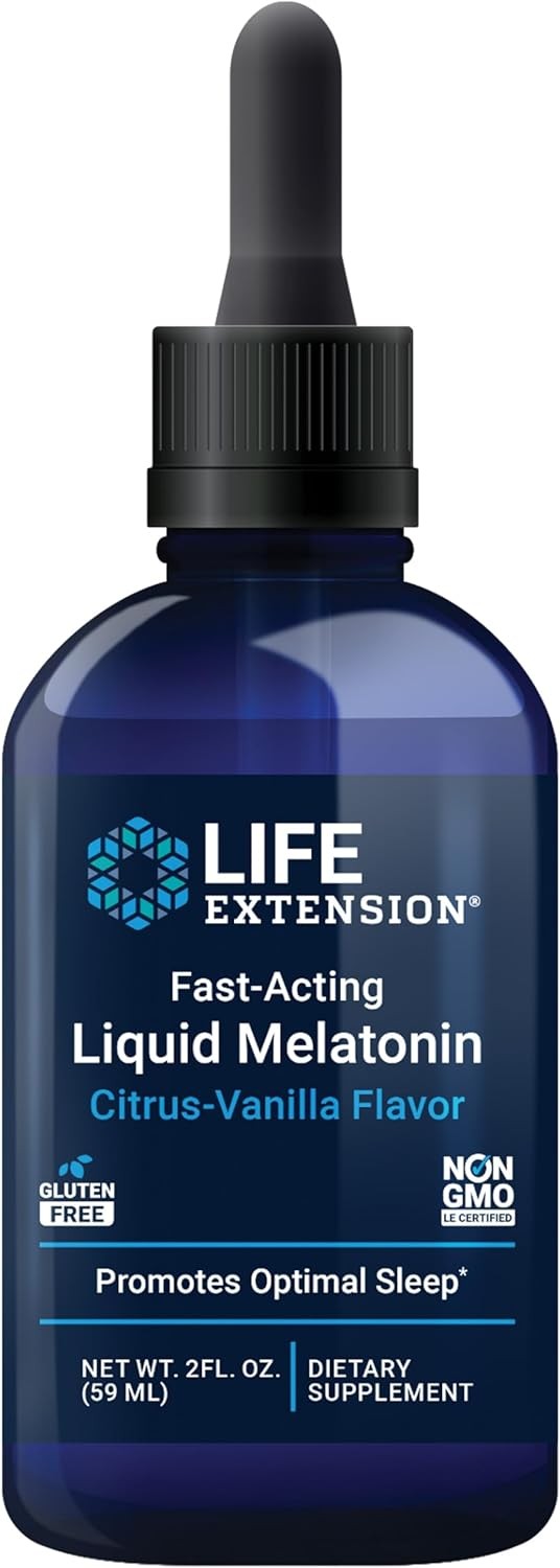 Life Extension Fast-Acting Liquid Melatonin – Sleep & Cellular Health ...