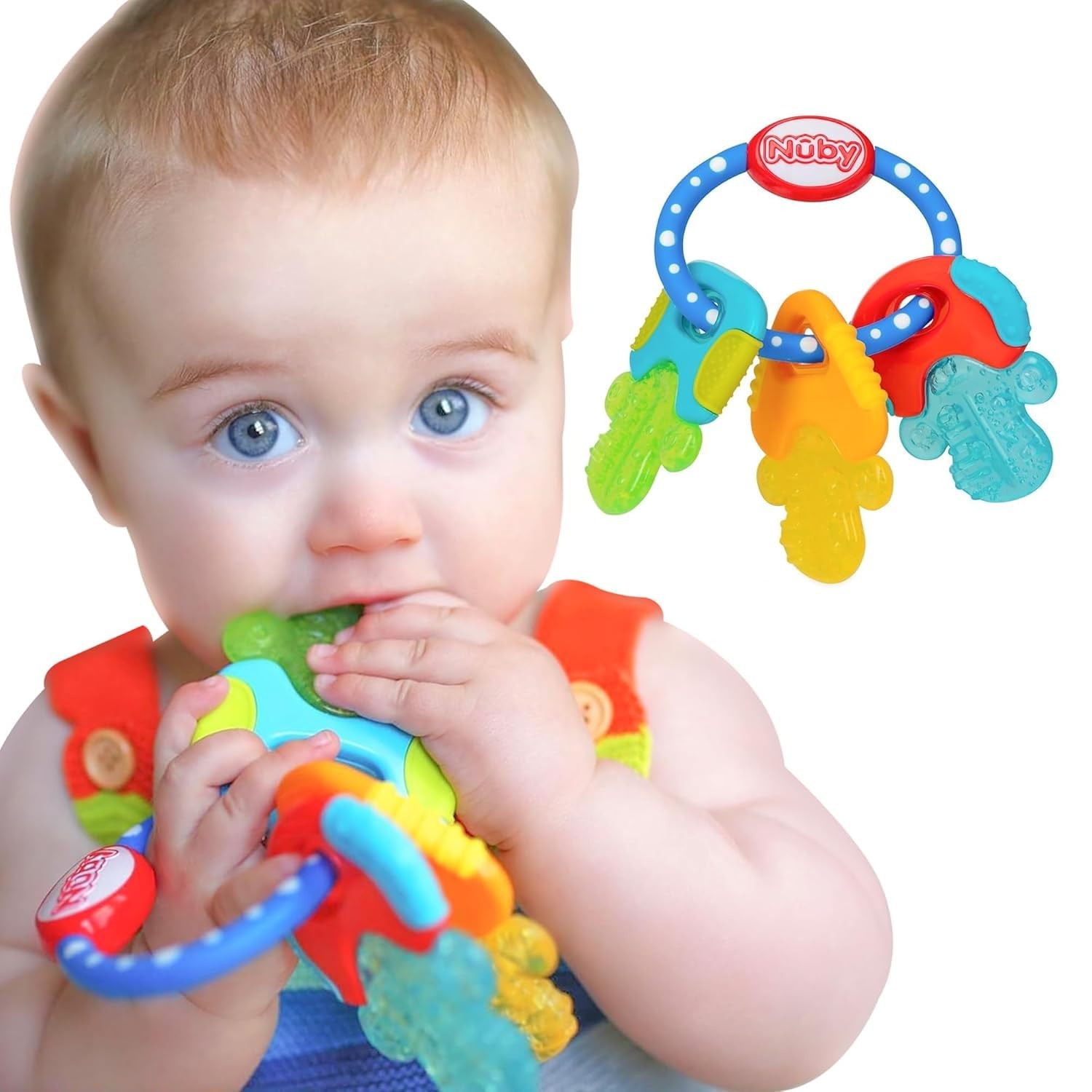 Nuby Ice Gel Teether Keys - Silicone Soothing Baby Teether Toys for ...
