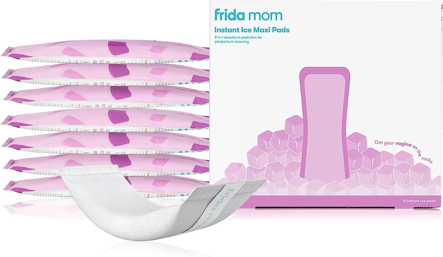 Frida Mom 2-in-1 Postpartum Pads, Absorbent Perineal Ice Maxi Pads ...