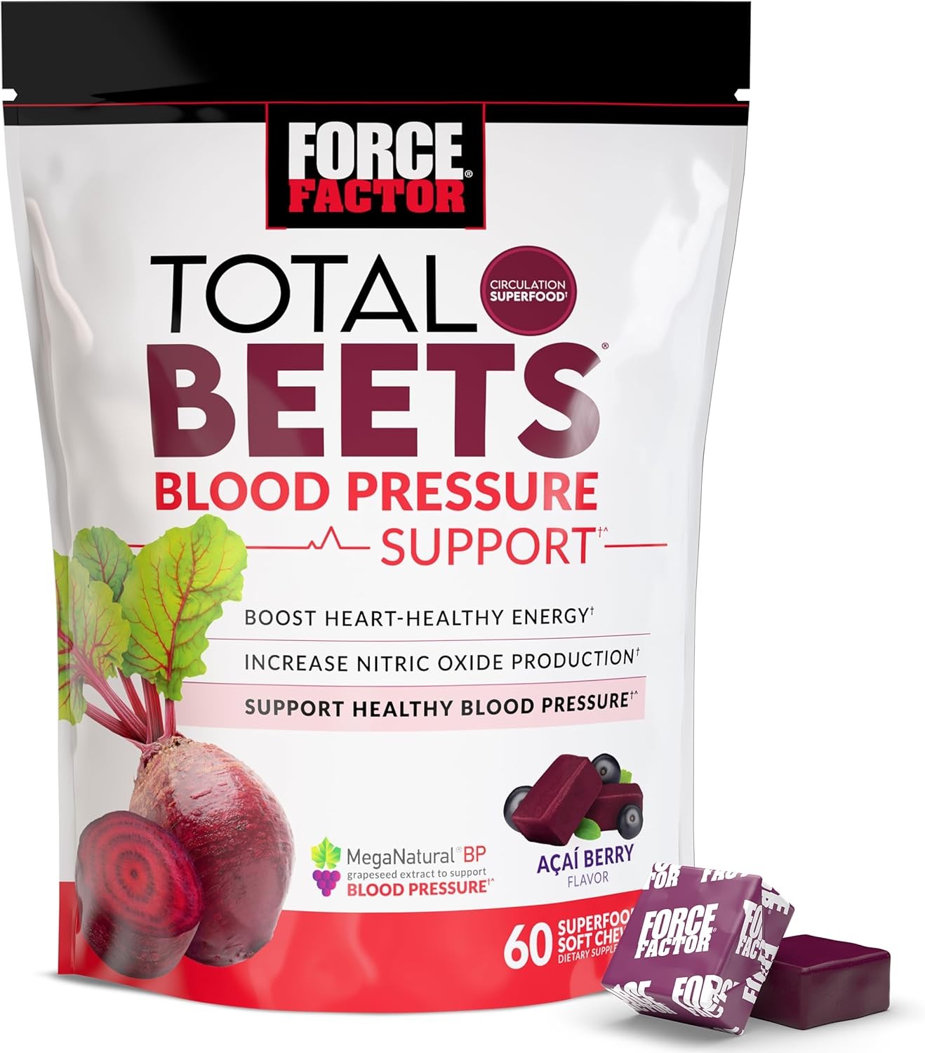 Force Factor Total Beets Blood Pressure Support Supplements with Beet ...