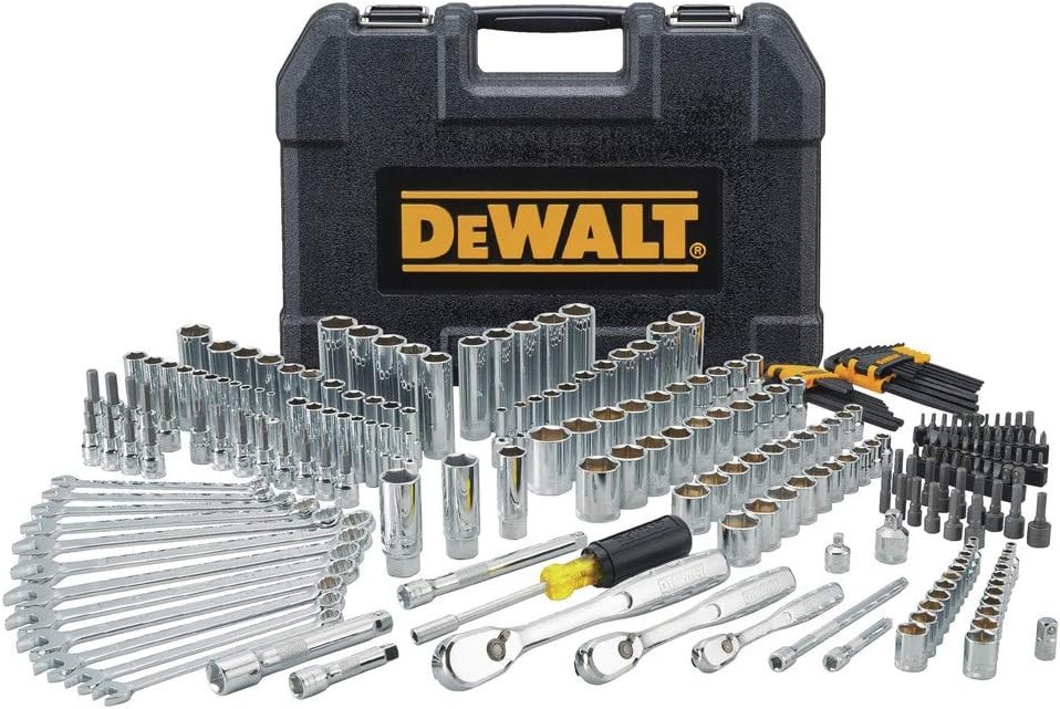 DEWALT Mechanic Tool Set, 247-Piece, 1/4 in., 3/8 in. and 1/2 in. Drive, SAE, Ratchets, Sockets ...