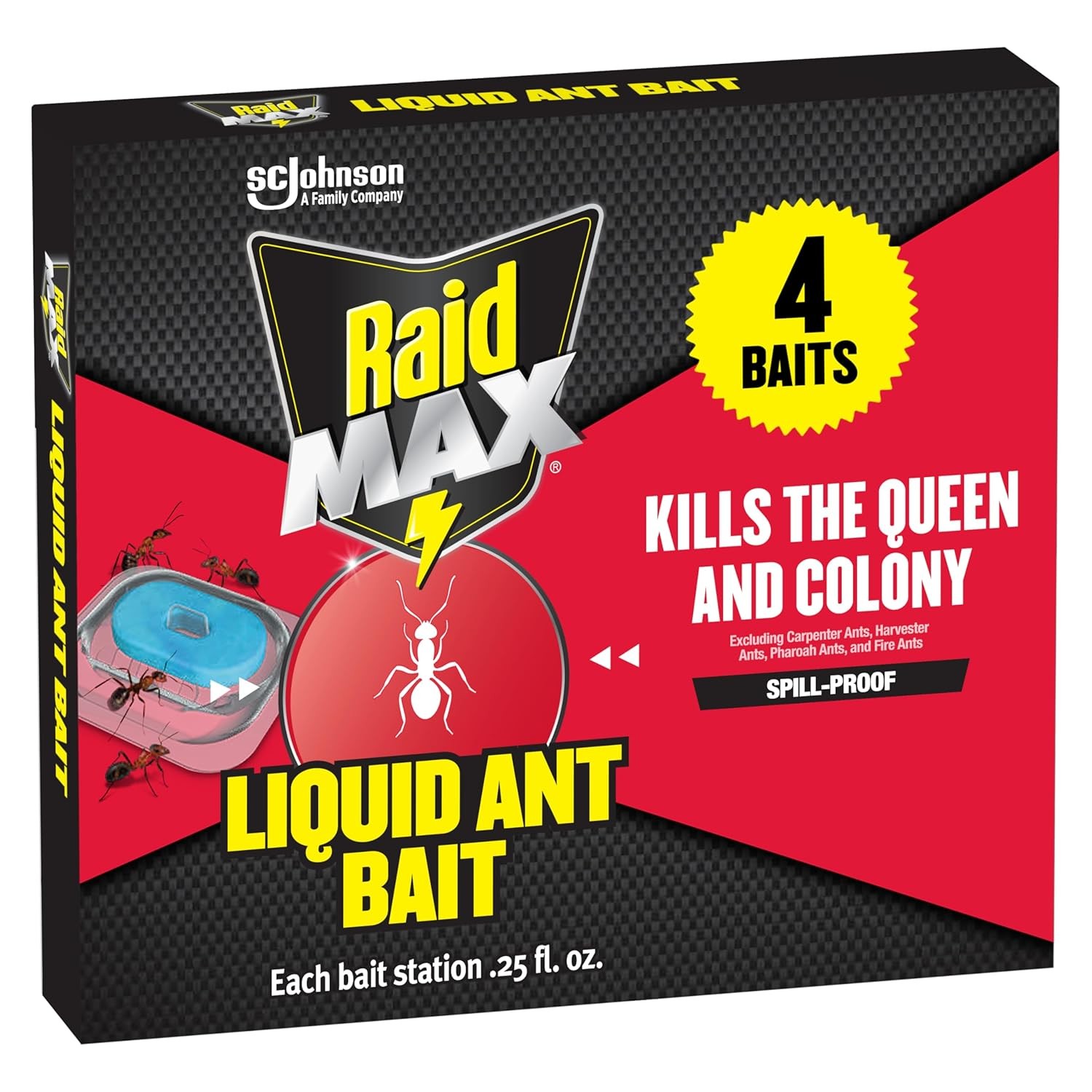 Raid Max Liquid Ant Bait; Kills Ants Where They Breed, for Indoor and ...