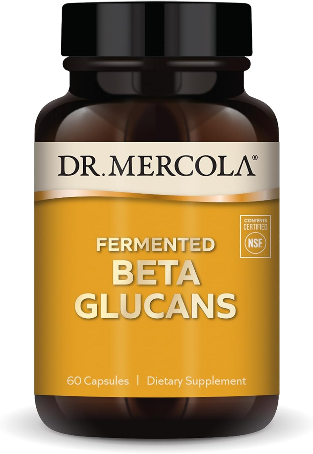 Dr. Mercola Fermented Beta Glucans, 30 Servings (60 Capsules), Dietary ...