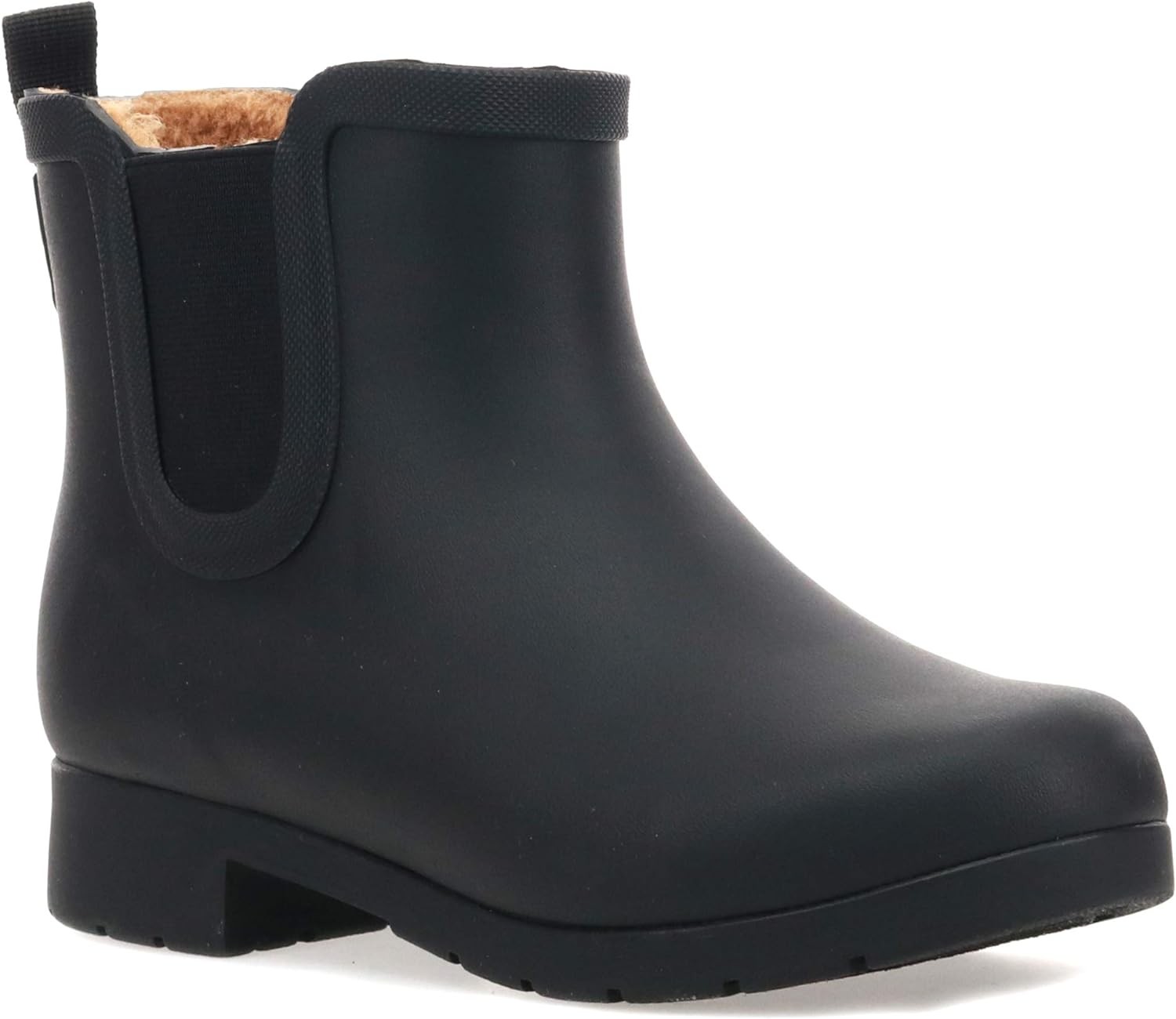 Chooka Women’s Waterproof Chelsea Bootie – Plush Lined, Slip-On Rain ...
