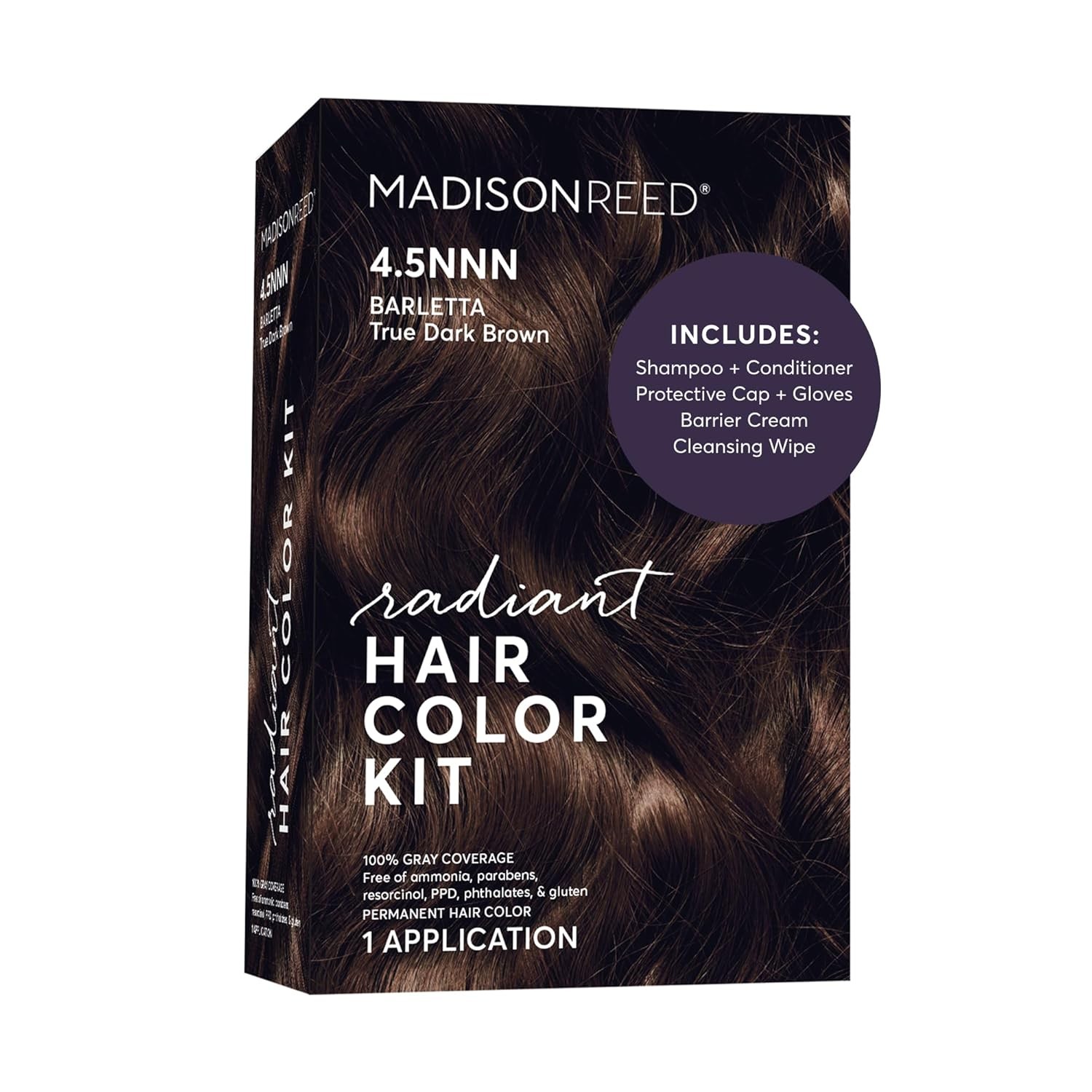 Madison Reed Radiant Hair Color Kit - 4.5NNN Darkest Brown with Warm ...