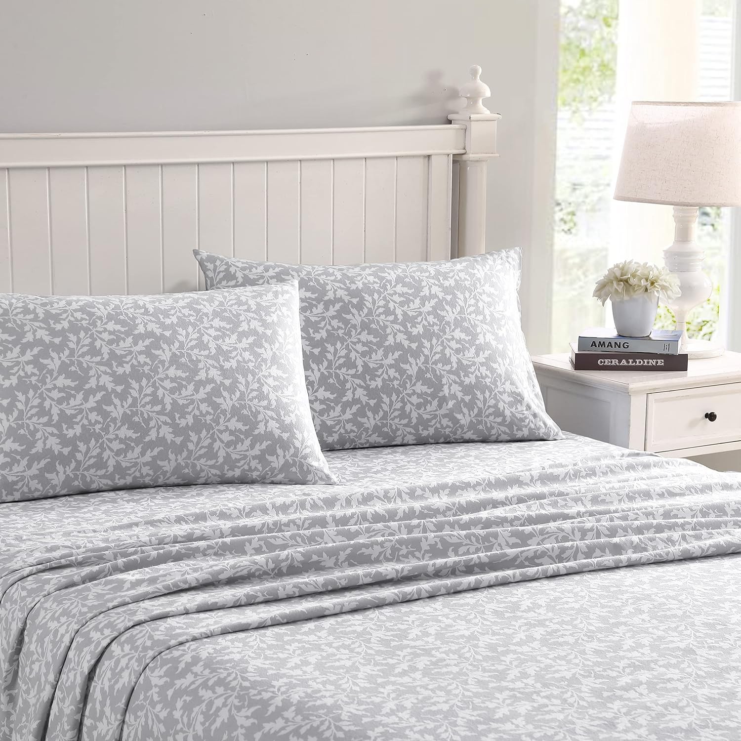 Laura Ashley Home - Full Sheets, Cotton Flannel Bedding Set, Brushed ...