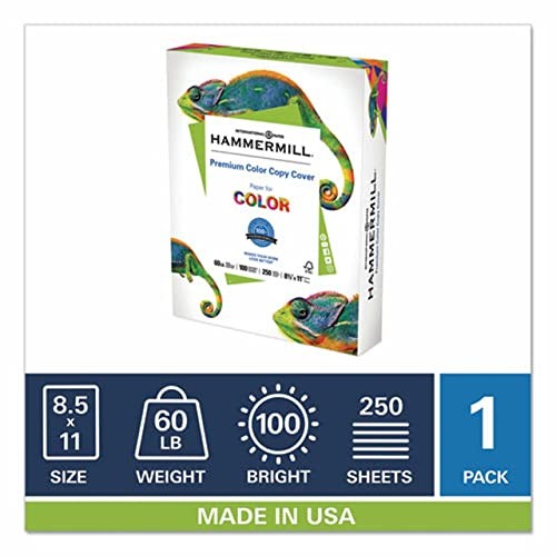 Hammermill, 122549, Premium Color Copy Cover, 100 Bright, 60lb, 8.5 x ...