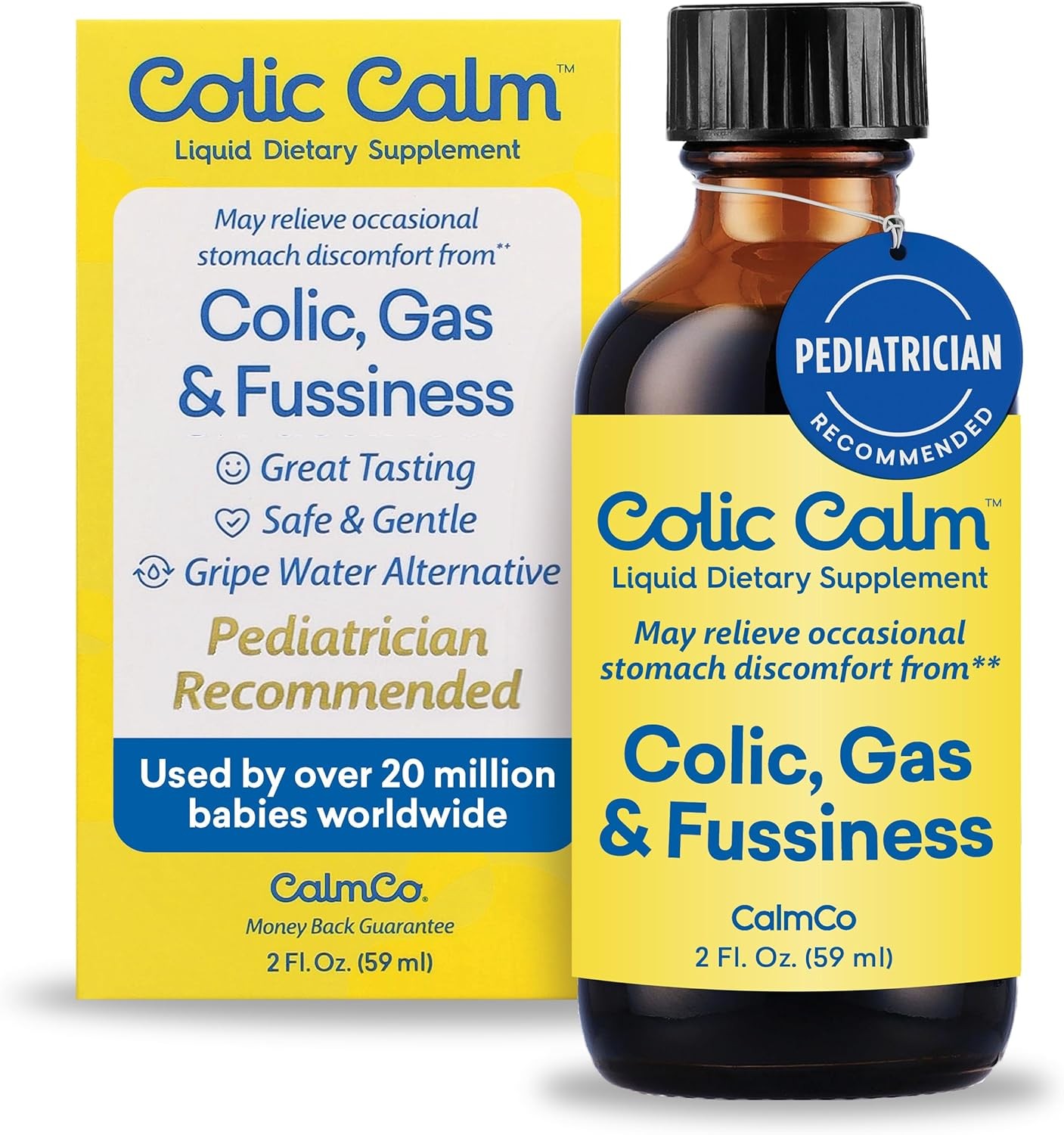 Colic Calm Infant Gripe Water for Colic, Helps Fussiness, Upset Stomach ...