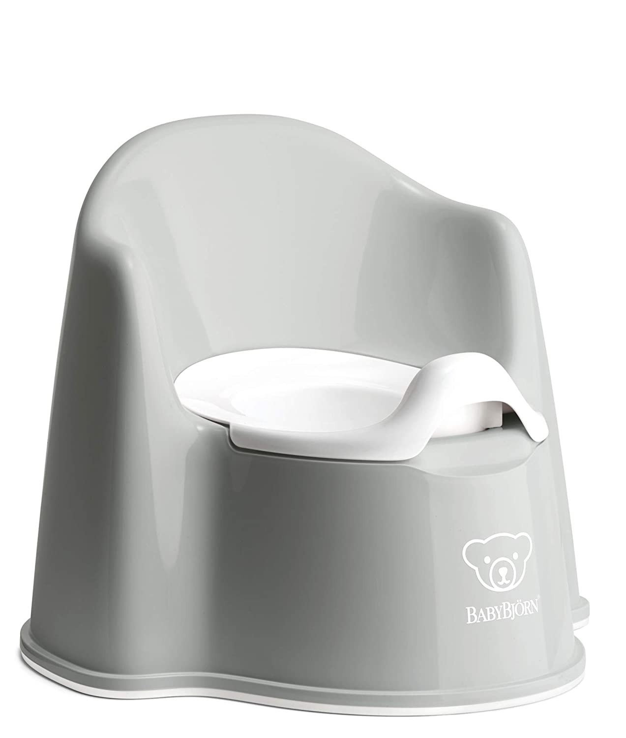 BabyBjörn Potty Chair, Gray/White Potty Training Toilet, Easy-to-Clean ...