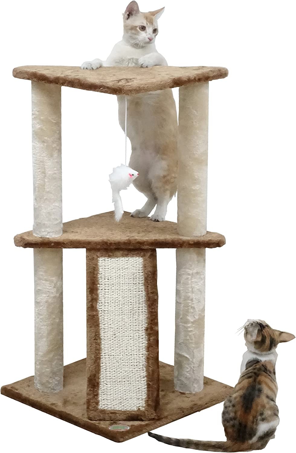 Go Pet Club Everyday Value 35in Corner Cat Tree Kitty Scratcher Tower ...