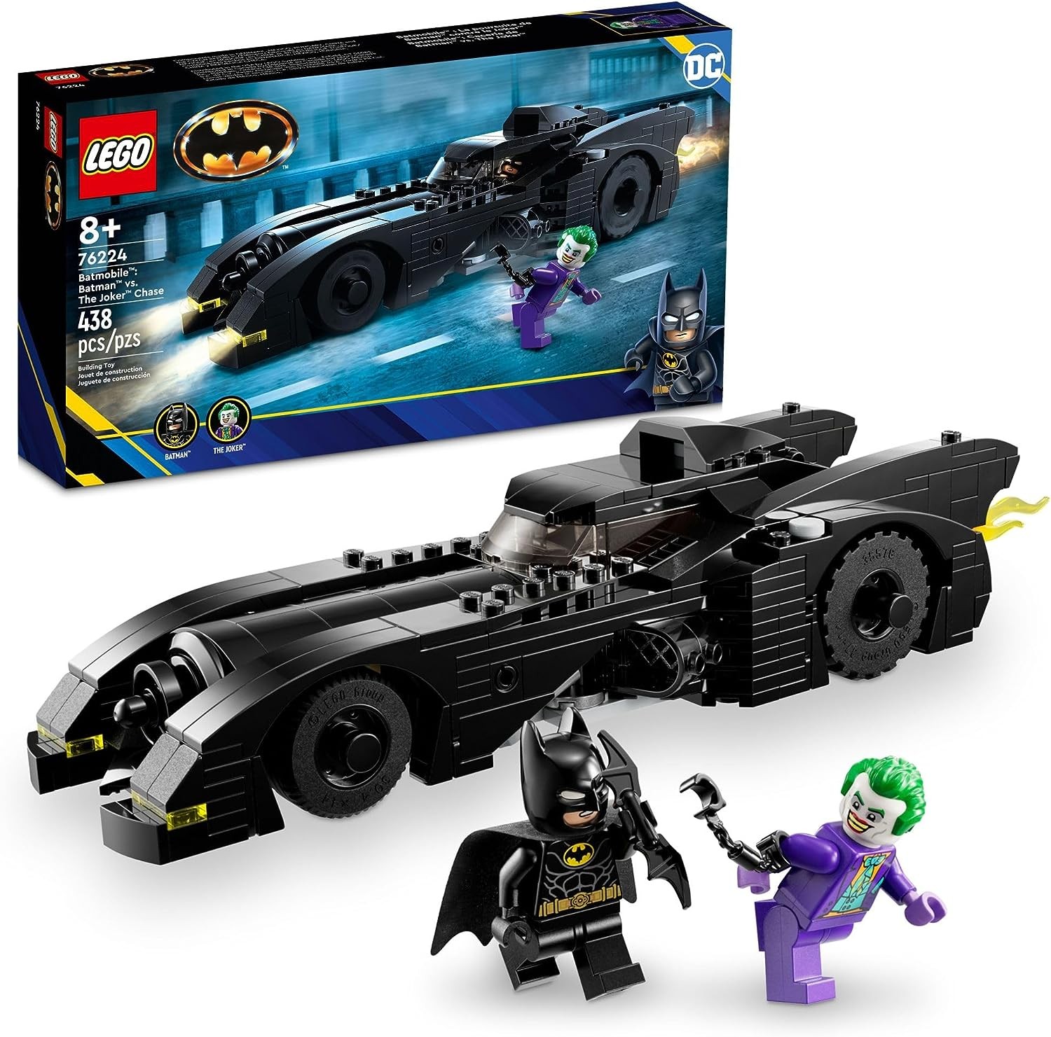Lego DC Batmobile: Batman vs. The Joker Chase 76224 Building Toy Set ...