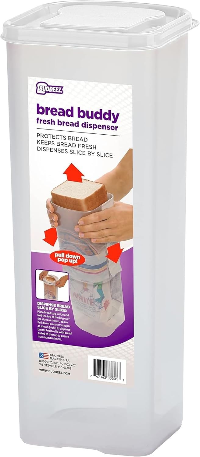 Buddeez Bread Buddy Bread Box - Keep Your Loaf Fresh - Storage ...