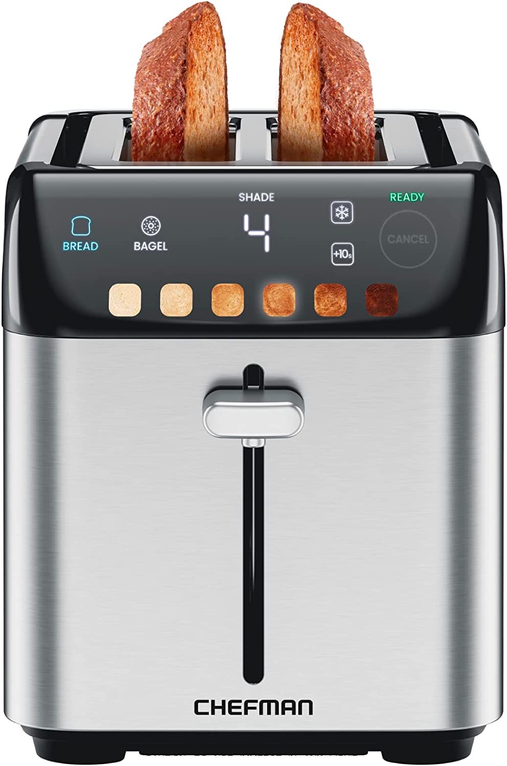 Chefman Smart Touch 2 Slice Digital Toaster, 6 Shade Settings ...