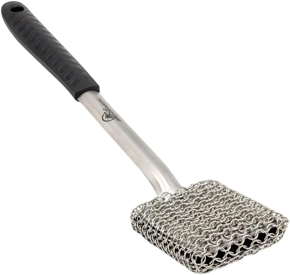 BBQ Dragon Chainmail Grill Brush and Scraper - Stainless Steel Grill ...