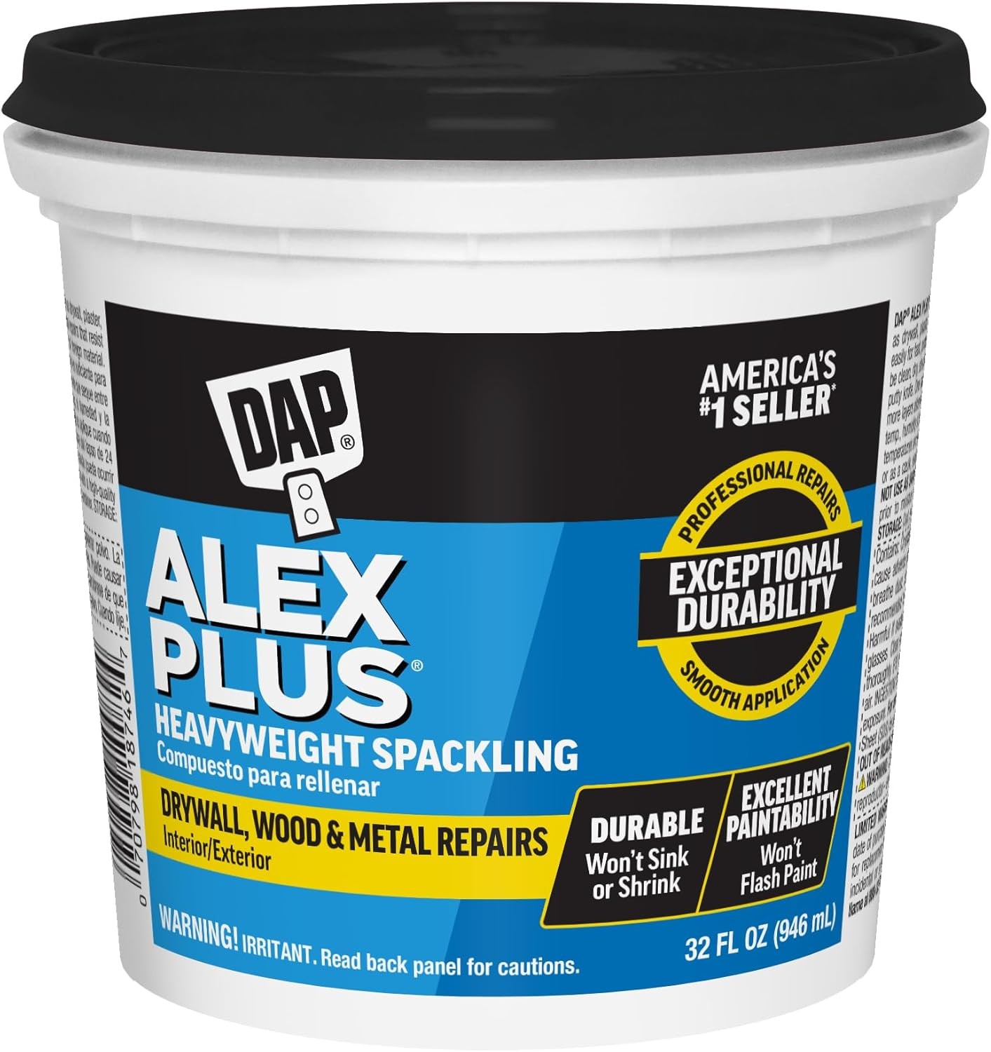 DAP Alex Plus Spackling, White, 32 Oz (7079818746) Deals and Price ...