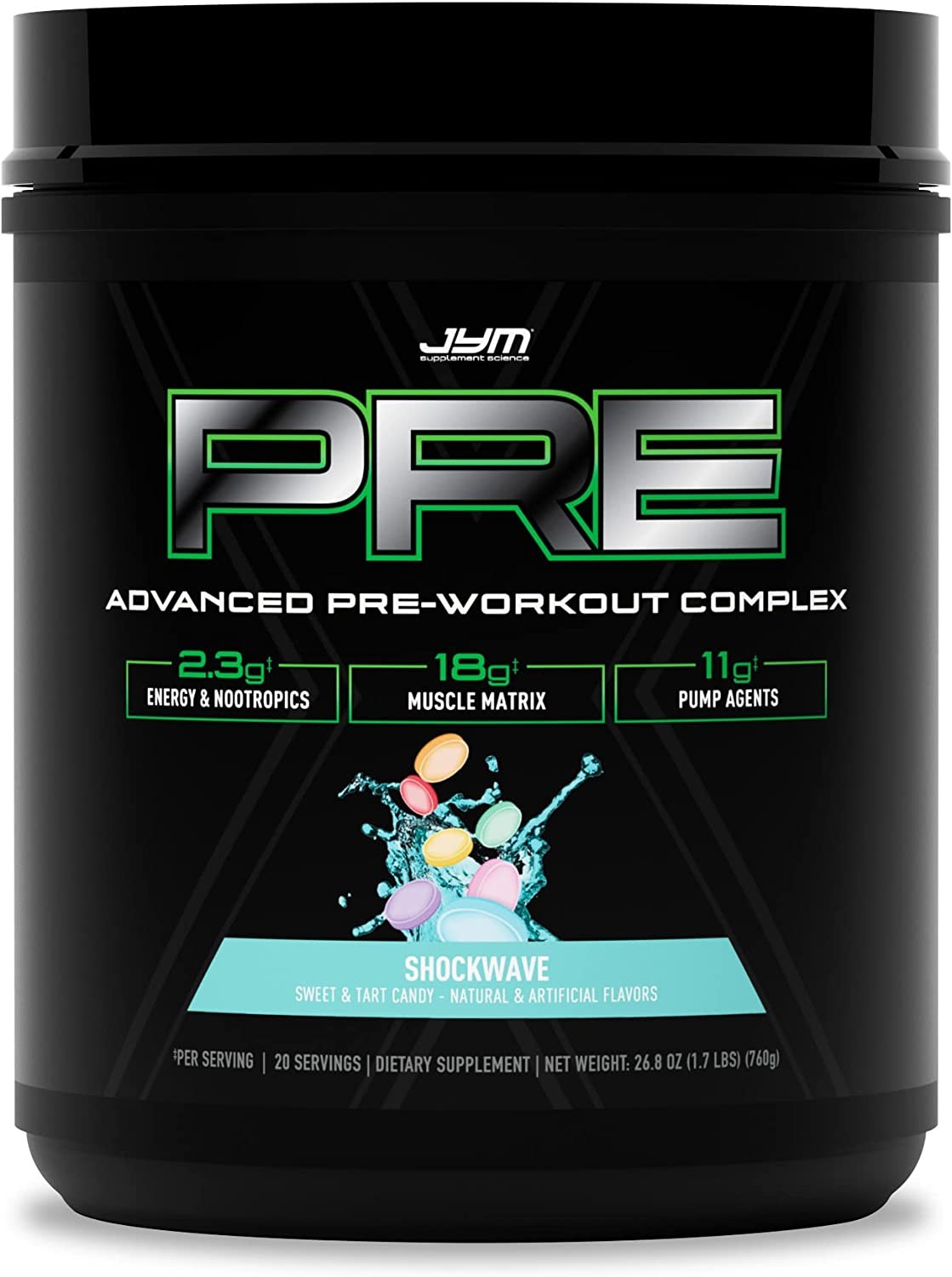 Pre JYM X Shockwave Advanced Pre-Workout Powder Massive Pumps ...