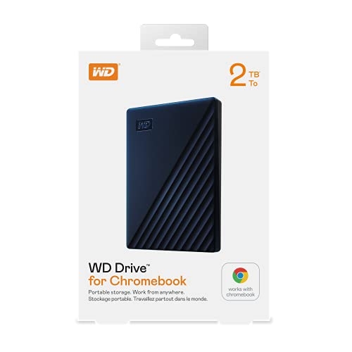 WD Drive for Chromebook 2TB, Portable Hard Drive with SuperSpeed USB-A ...