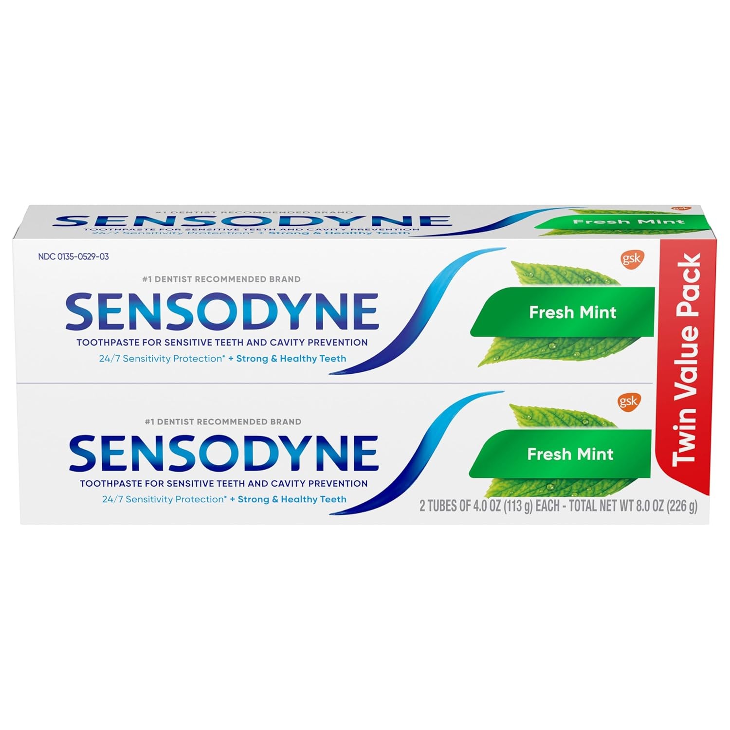 Sensodyne Fresh Mint Sensitive Toothpaste, ADA Accepted Toothpaste for ...