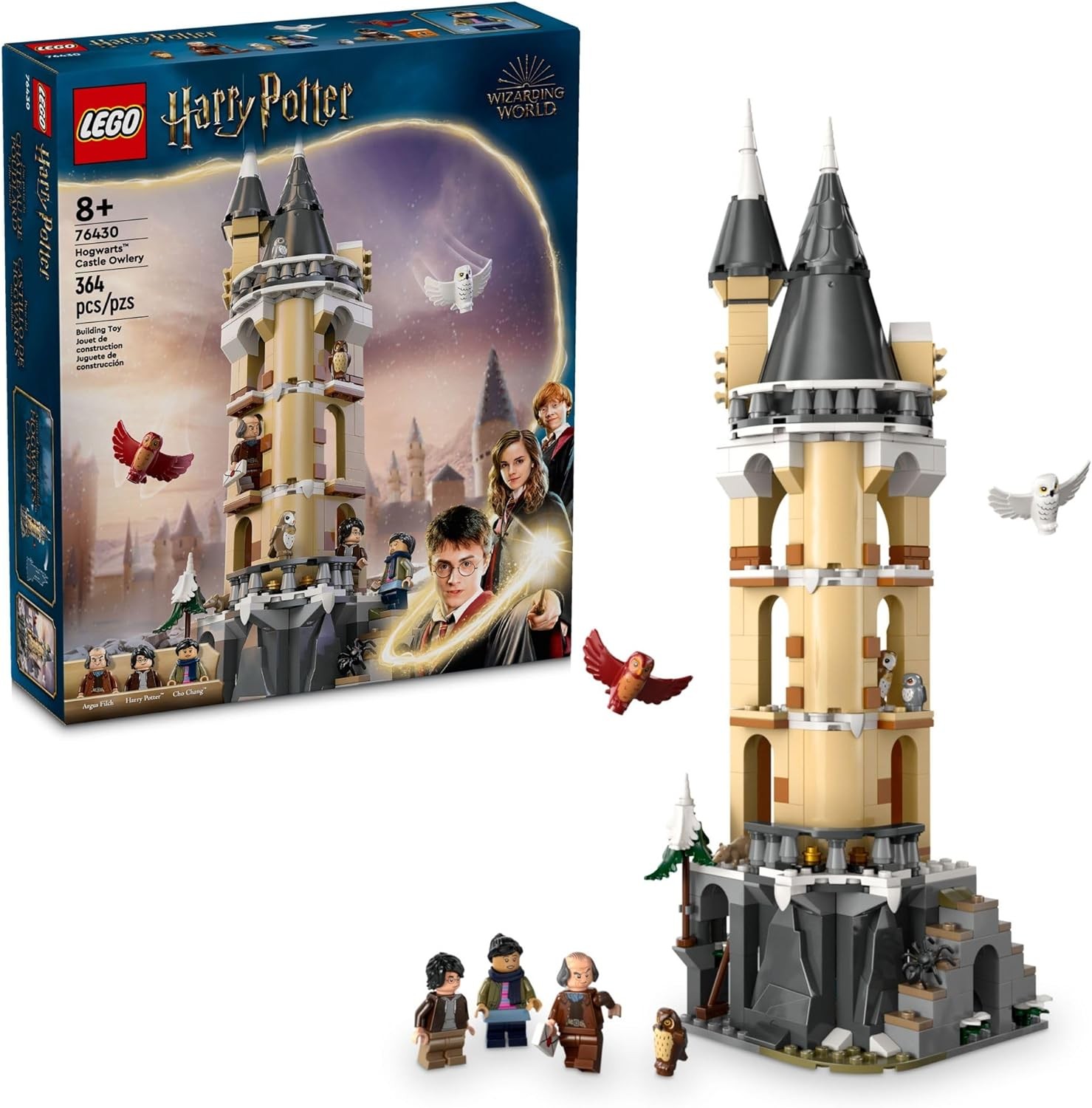 LEGO Harry Potter Hogwarts Castle Owlery Toy, Wizarding World Fantasy ...