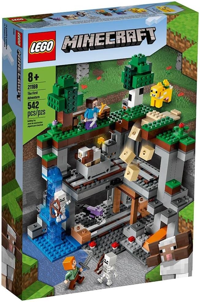 LEGO Minecraft The First Adventure 21169 Hands-On Minecraft Playset ...