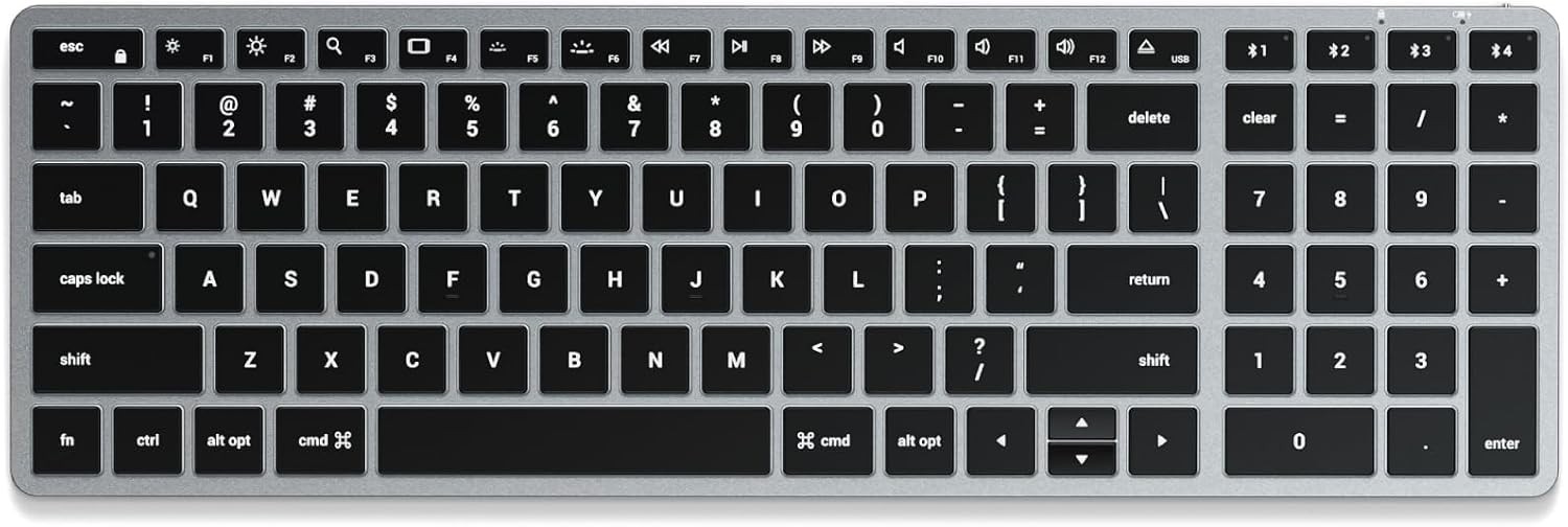 Satechi Slim X2 Bluetooth Backlit Keyboard for Mac, Illuminated Keys ...