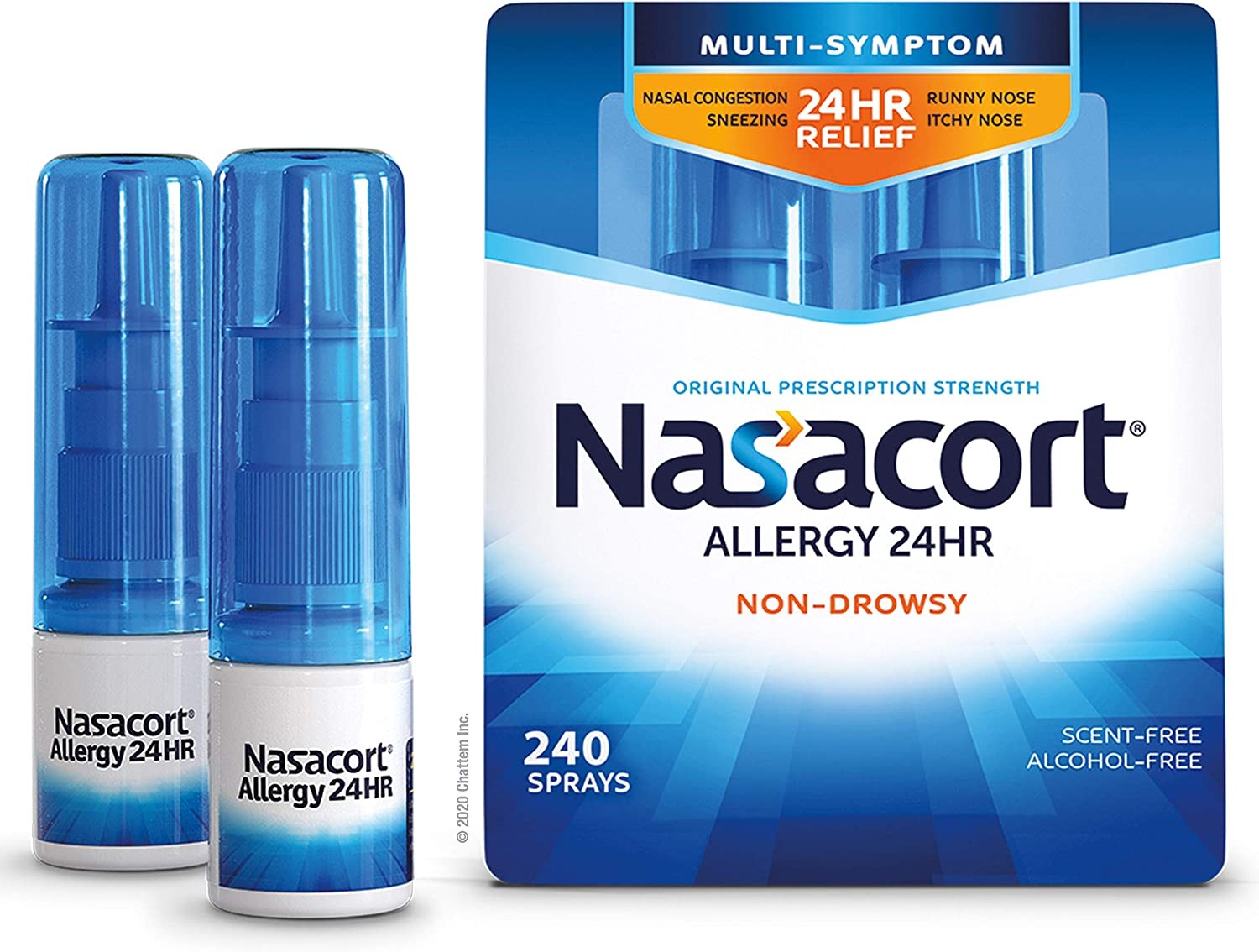 Nasacort Allergy 24HR Nasal Spray for Adults, Non-Drowsy & Alcohol-Free ...