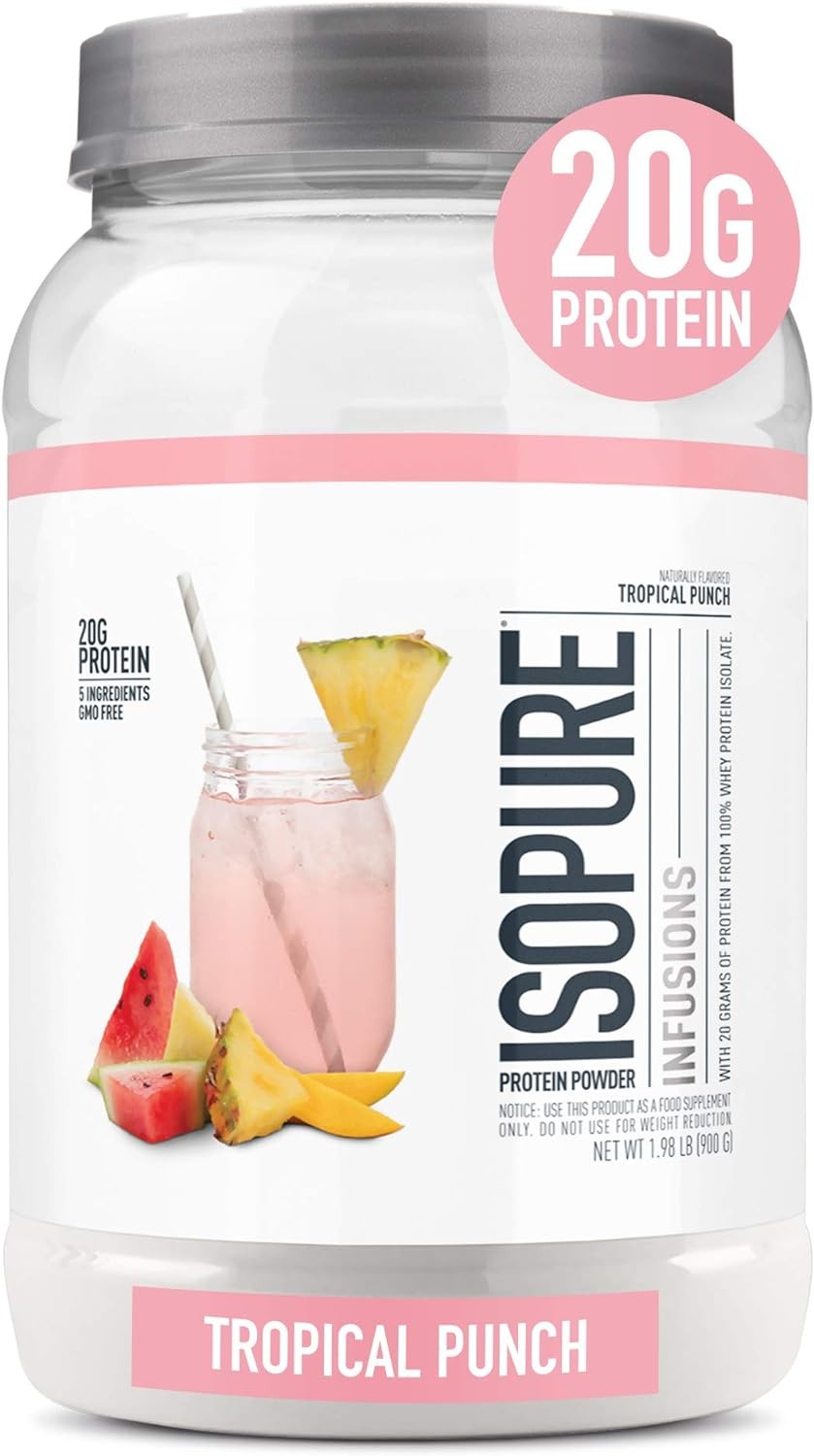 Isopure Protein Powder, Clear Whey Isolate Protein, Post Workout ...