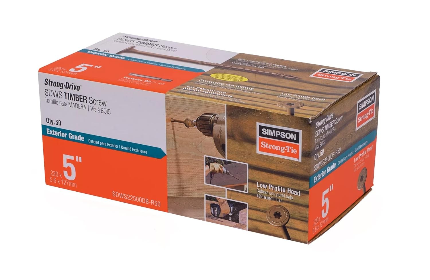 Simpson Strong-Tie SDWS22500DB-R50 Strong-Drive SDWS Timber Screws ...