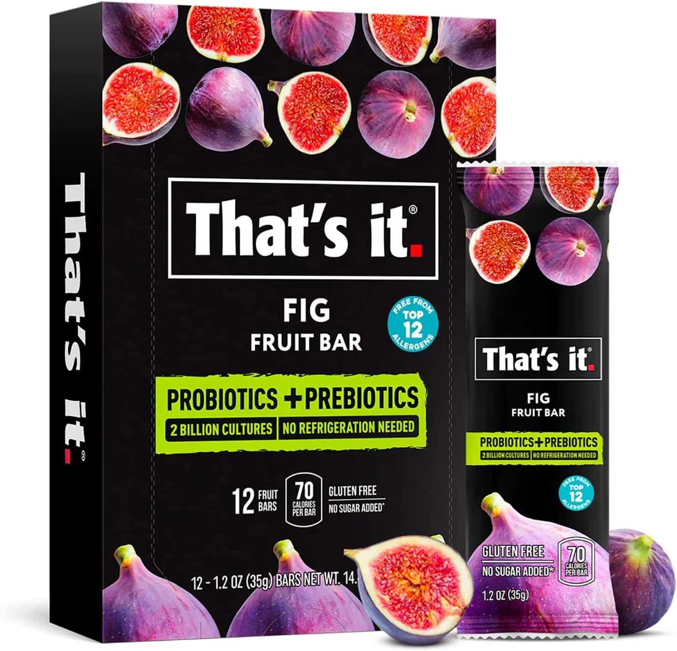 That's it. Fig Probiotic Fruit Bar Pack,. Just Real Fruit + Probiotics ...
