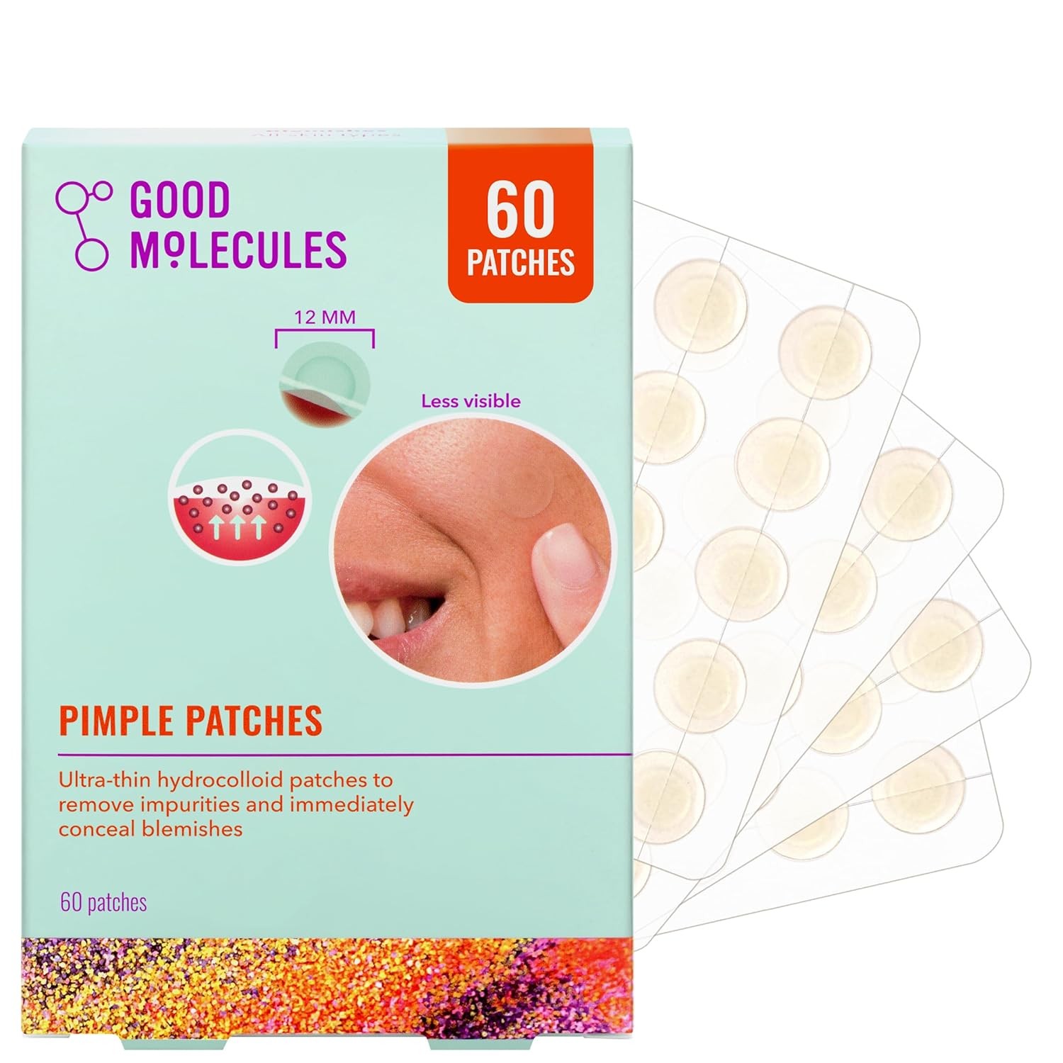 Good Molecules Pimple Patches for Face, 60 Pack – Ultra-Thin ...