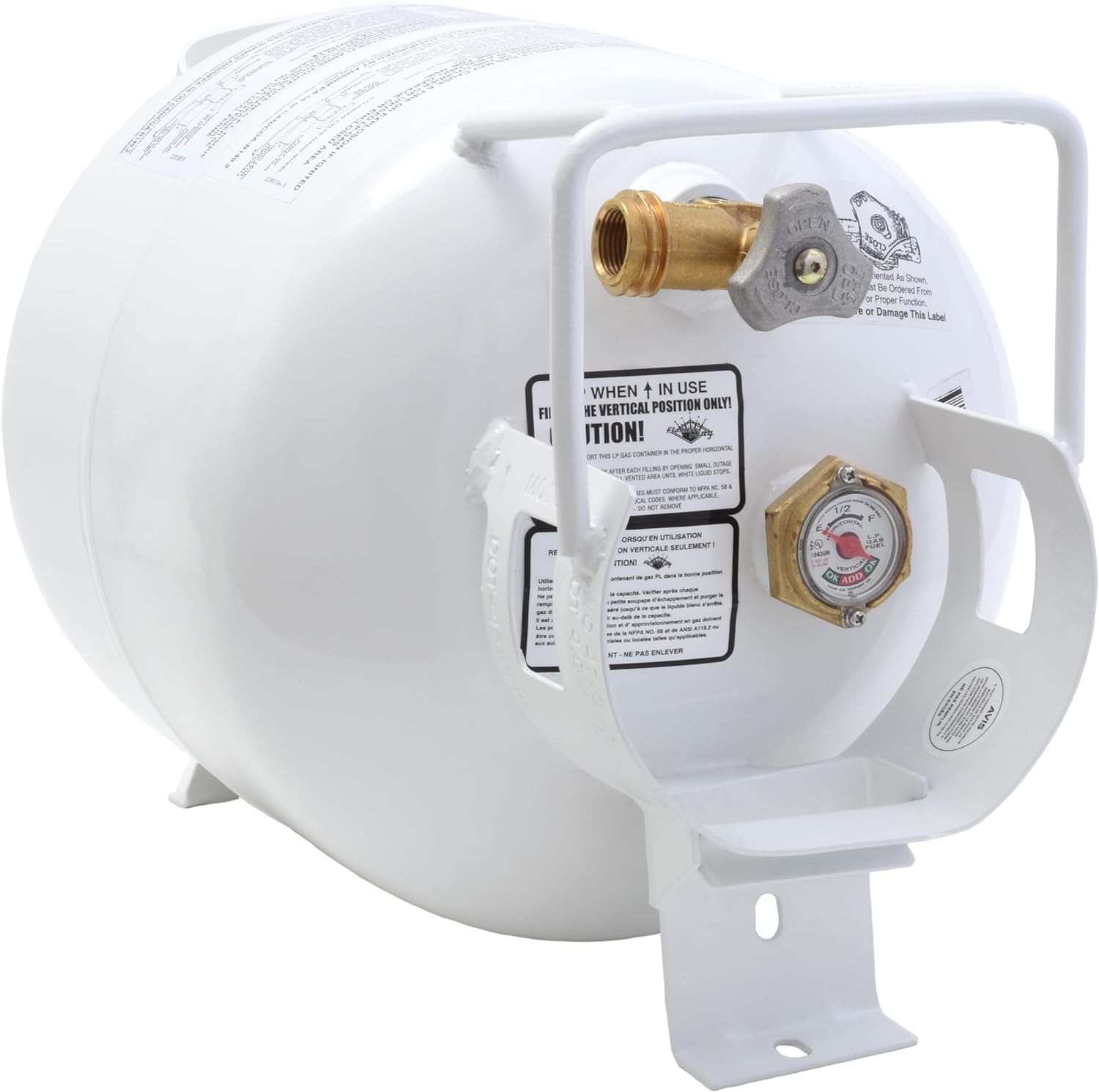 Flame King YSN201HZL 20-LB Steel Horizontal Propane Tank Cylinder for ...