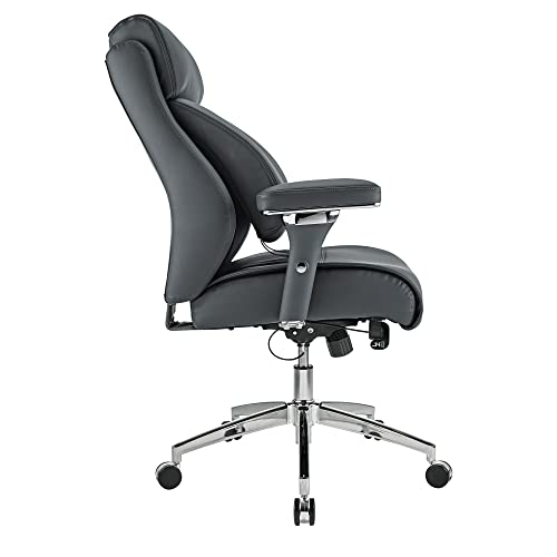Realspace® Modern Comfort Keera Bonded Leather Mid-Back Manager's Chair ...