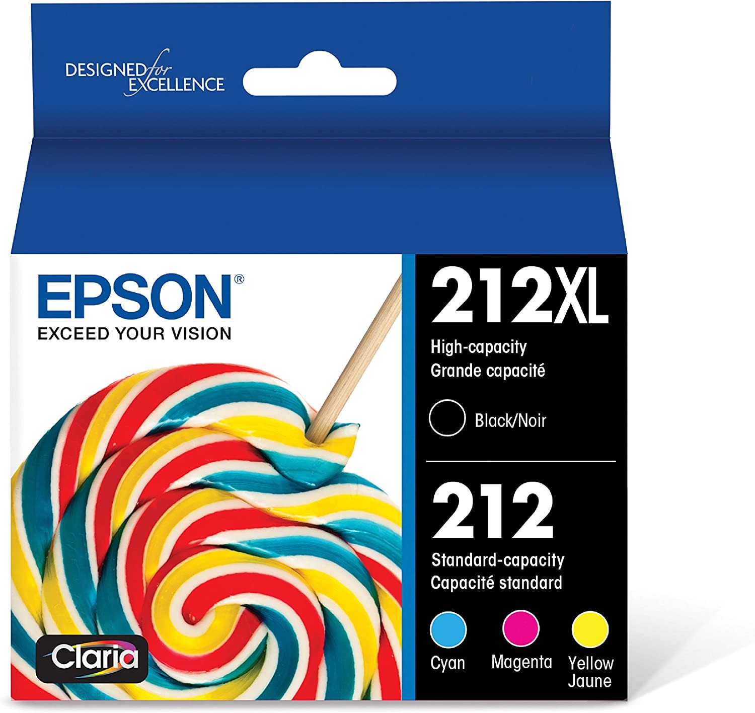 EPSON T212 Claria -Ink High Capacity Black & Standard Color -Cartridge ...