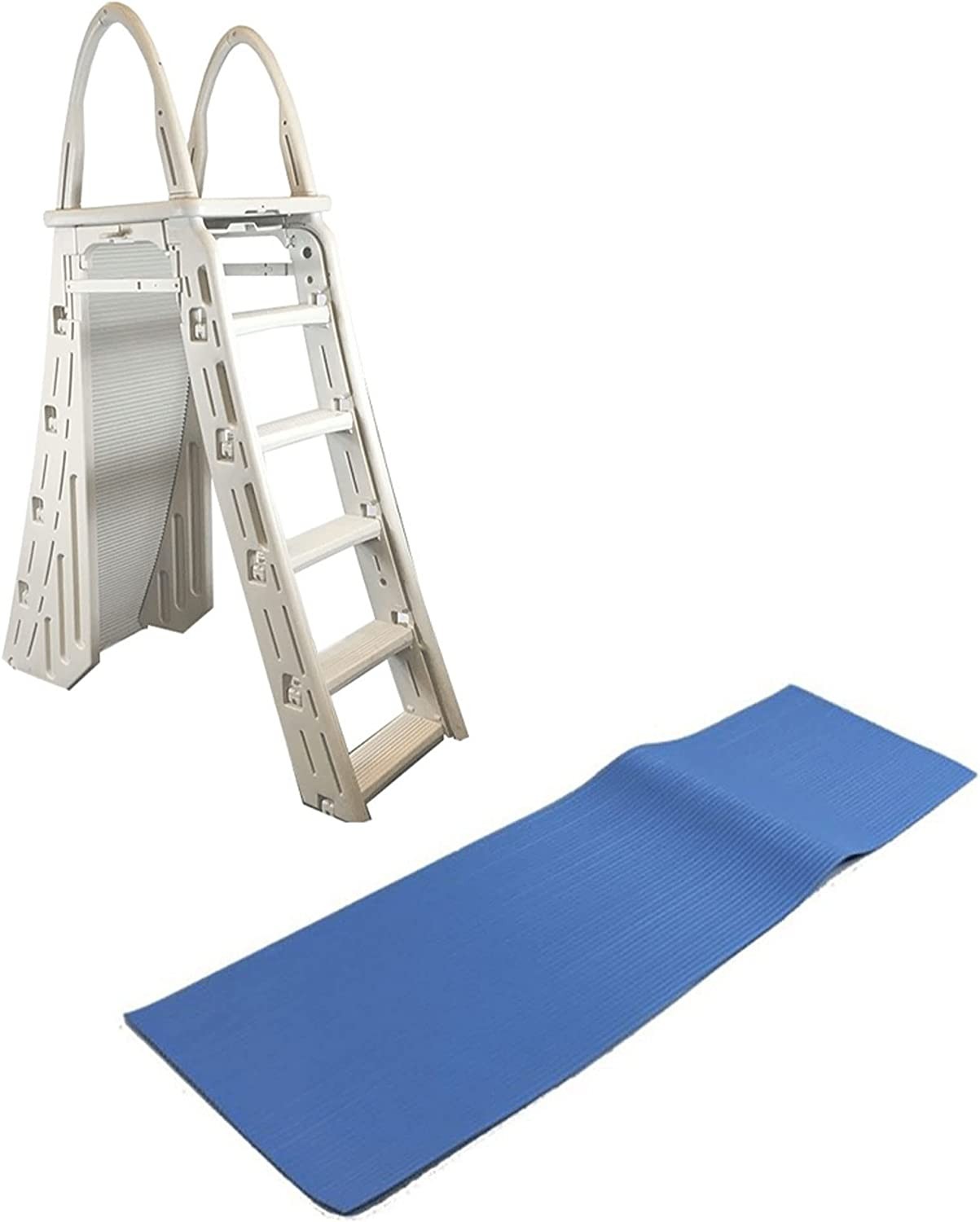 CONFER 7200 Heavy Duty A Frame Aboveground Swimming Pool Ladder 48"-56 ...