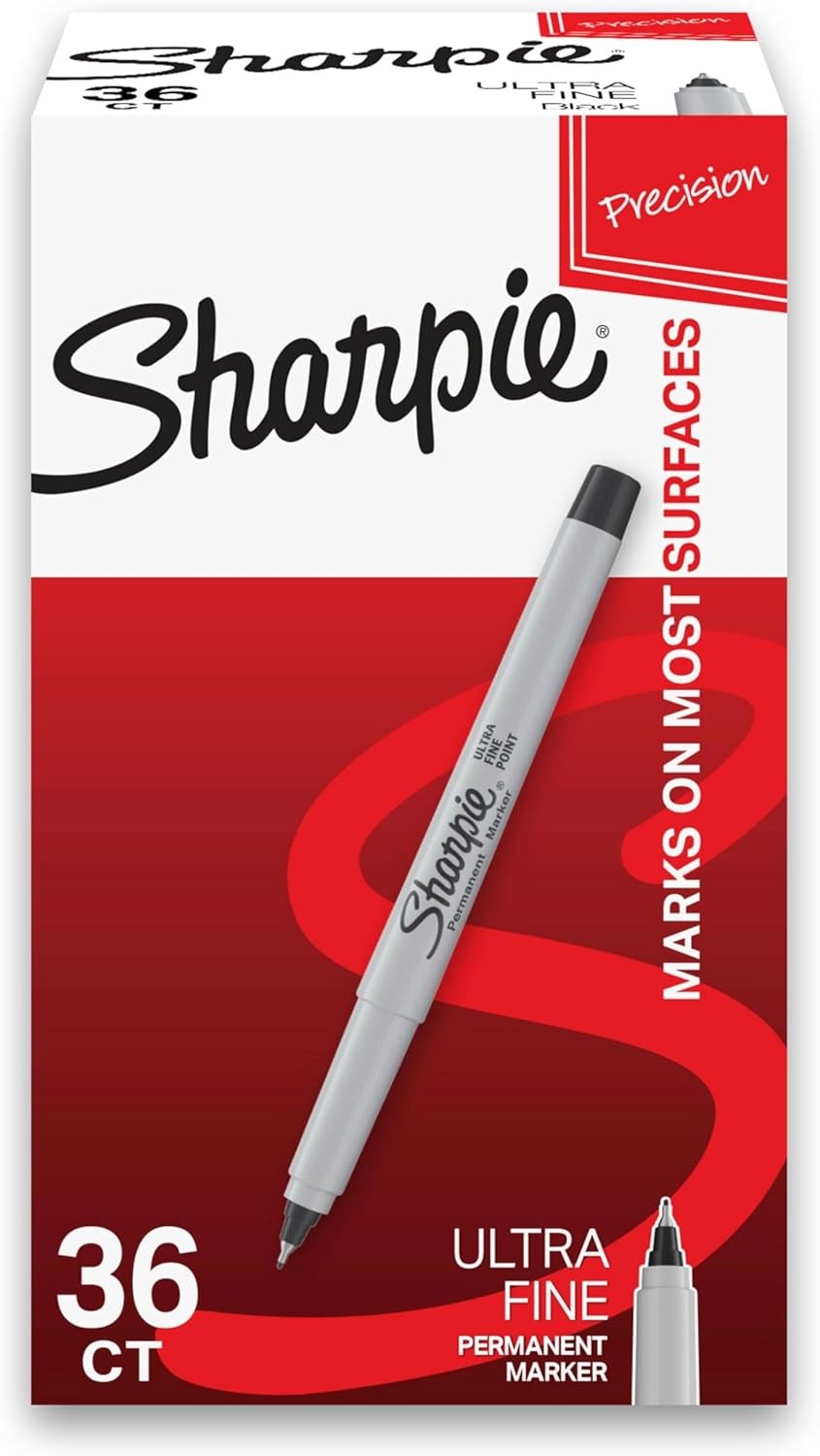 SHARPIE Permanent Markers, Ultra Fine Point, Black, 36 Count Deals and ...