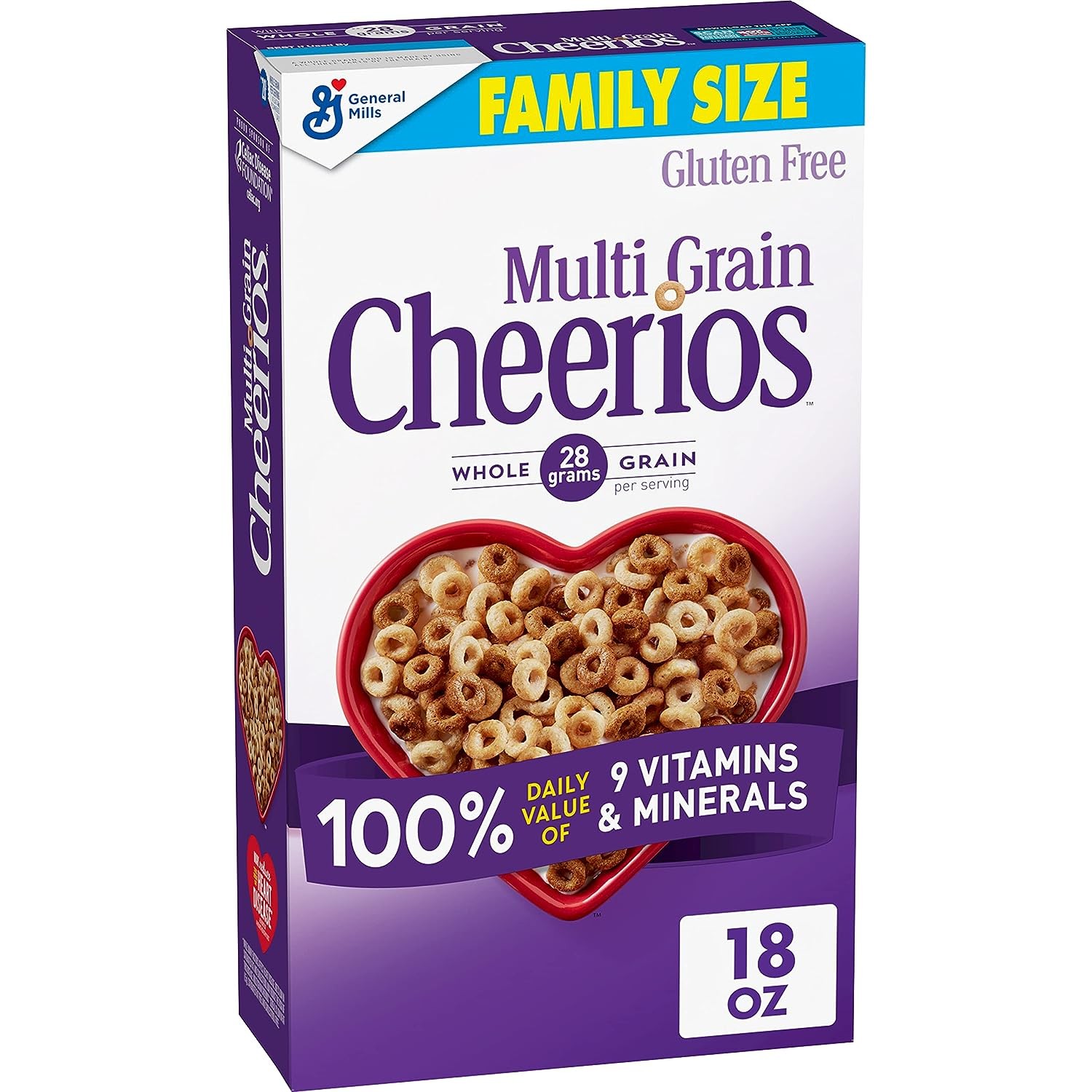 Multi Grain Cheerios, Heart Healthy Breakfast Cereal, Gluten Free ...
