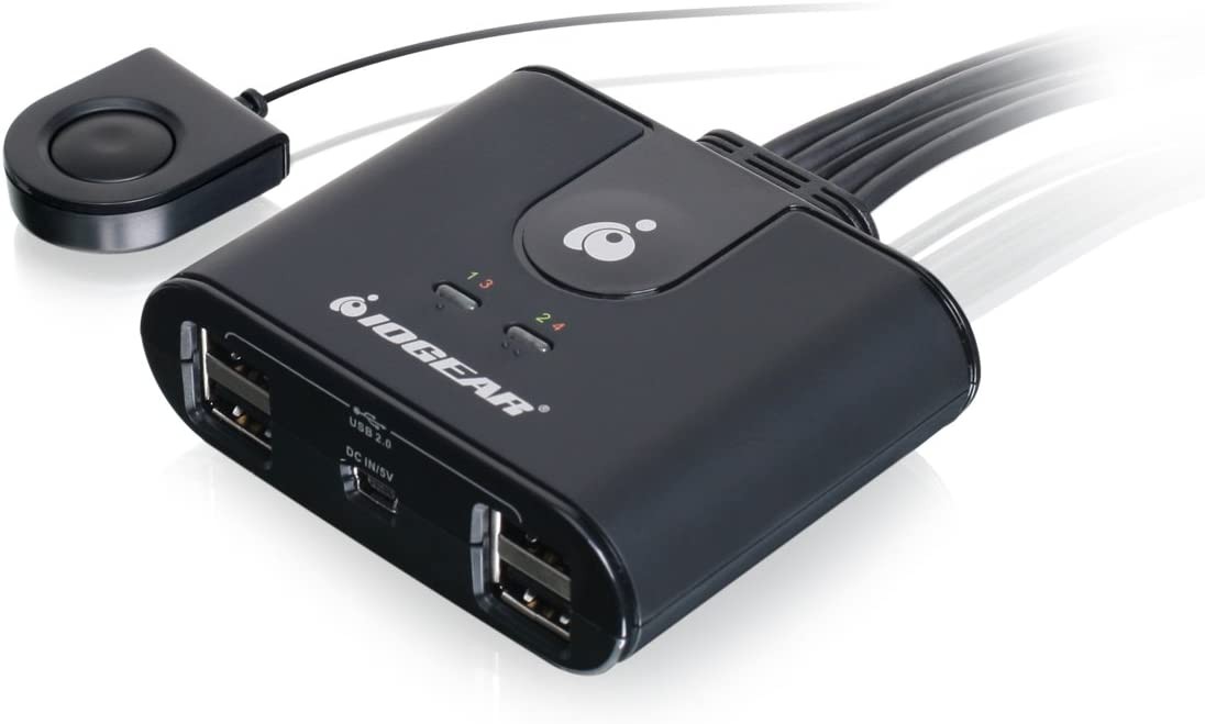 IOGEAR USB 2.0 4x4 Peripheral Switching Hub - 4 PC Share To 4 USB ...