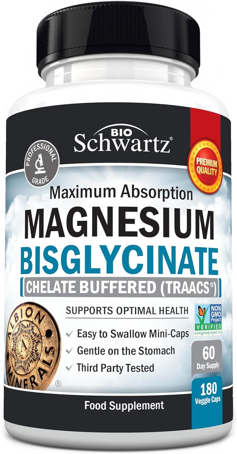 Magnesium Bisglycinate 100% Chelate No-Laxative Effect - Maximum ...