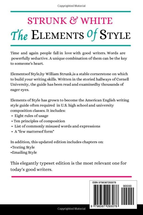 The Elements of Style , 4th Edition Best Deals and Price History at ...