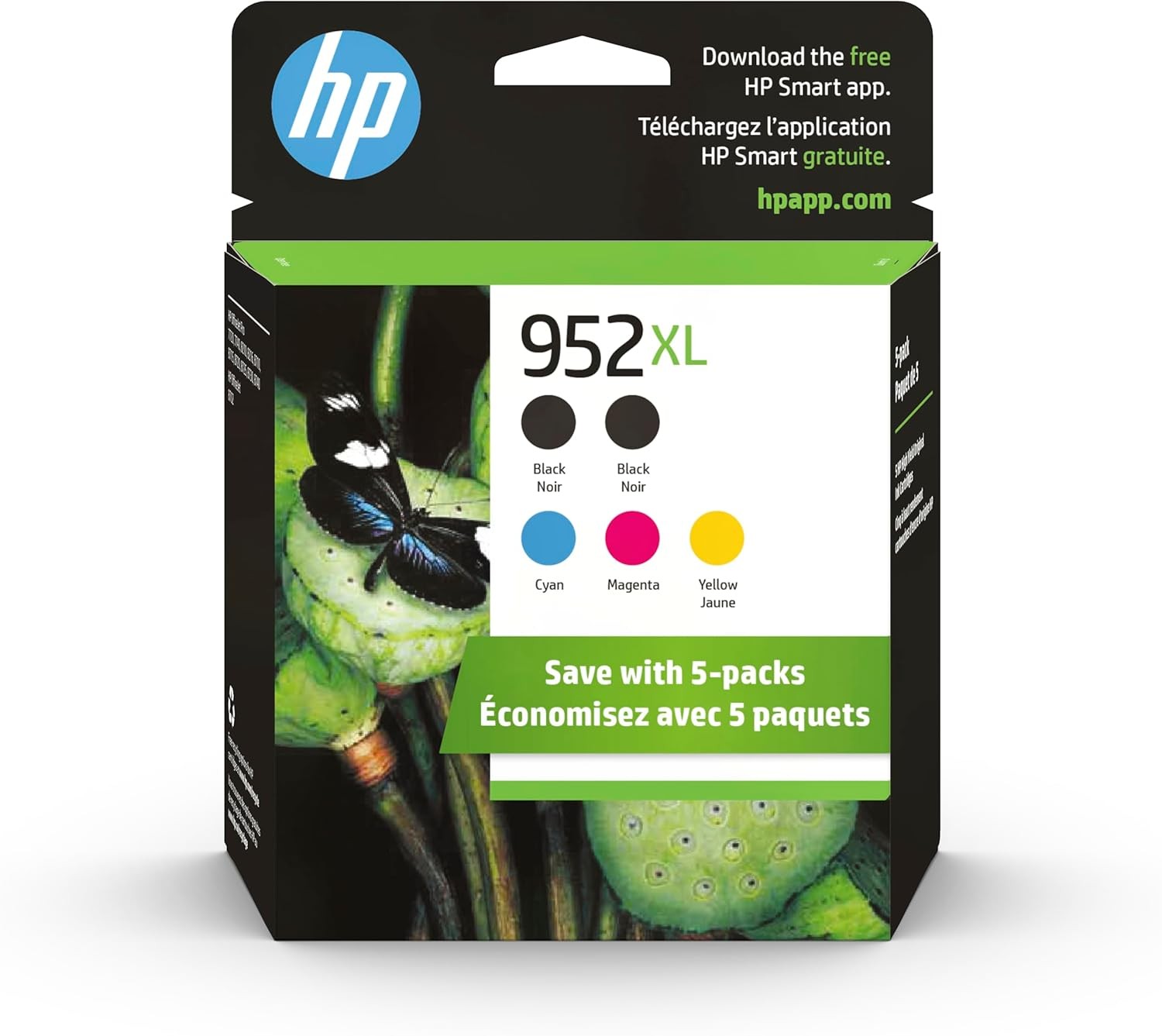 HP Original 952XL Black, Cyan, Magenta, Yellow High-Yield Ink ...