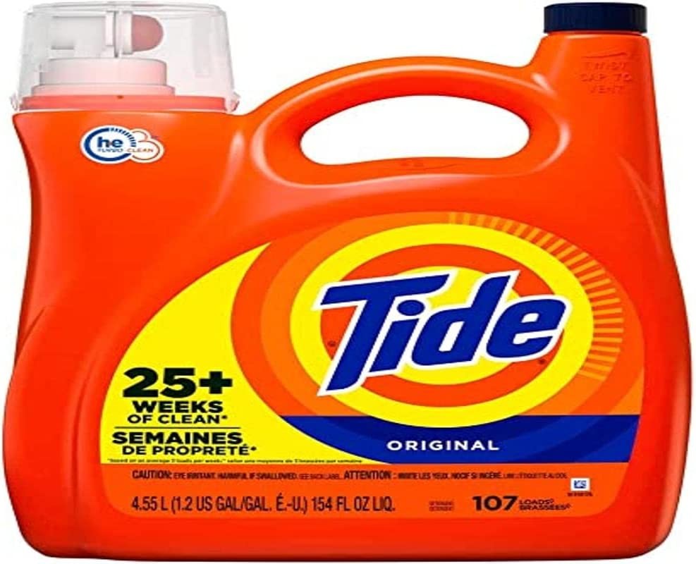 Tide Liquid Laundry Detergent, Original, 107 loads, 154 fl oz, HE ...