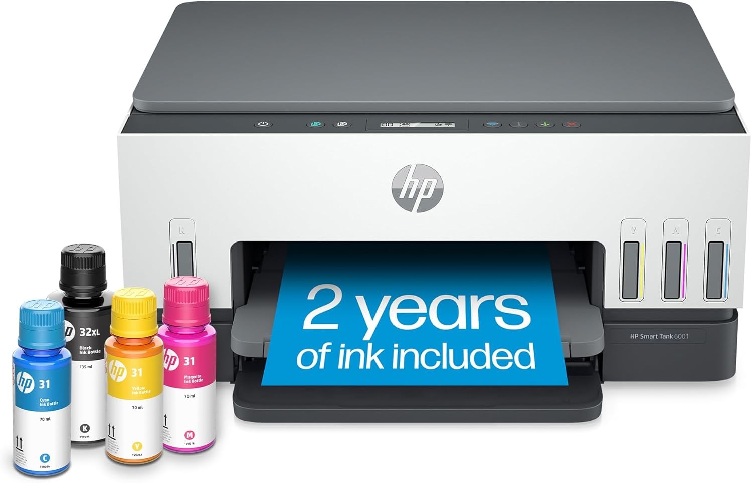 HP Smart -Tank 6001 Wireless Cartridge-Free all in one printer, this ...