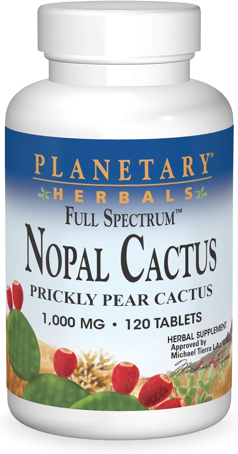 Planetary Herbals Full Spectrum Nopal Cactus, Prickly Pear Cactus, 1000 ...