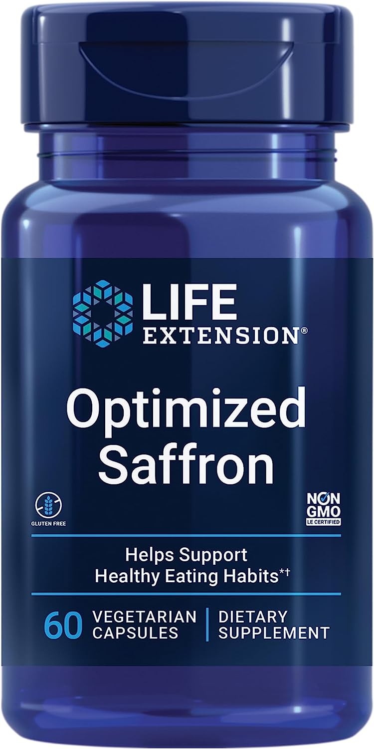 Life Extension Optimized Saffron, Saffron Extract, Saffron Supplement ...