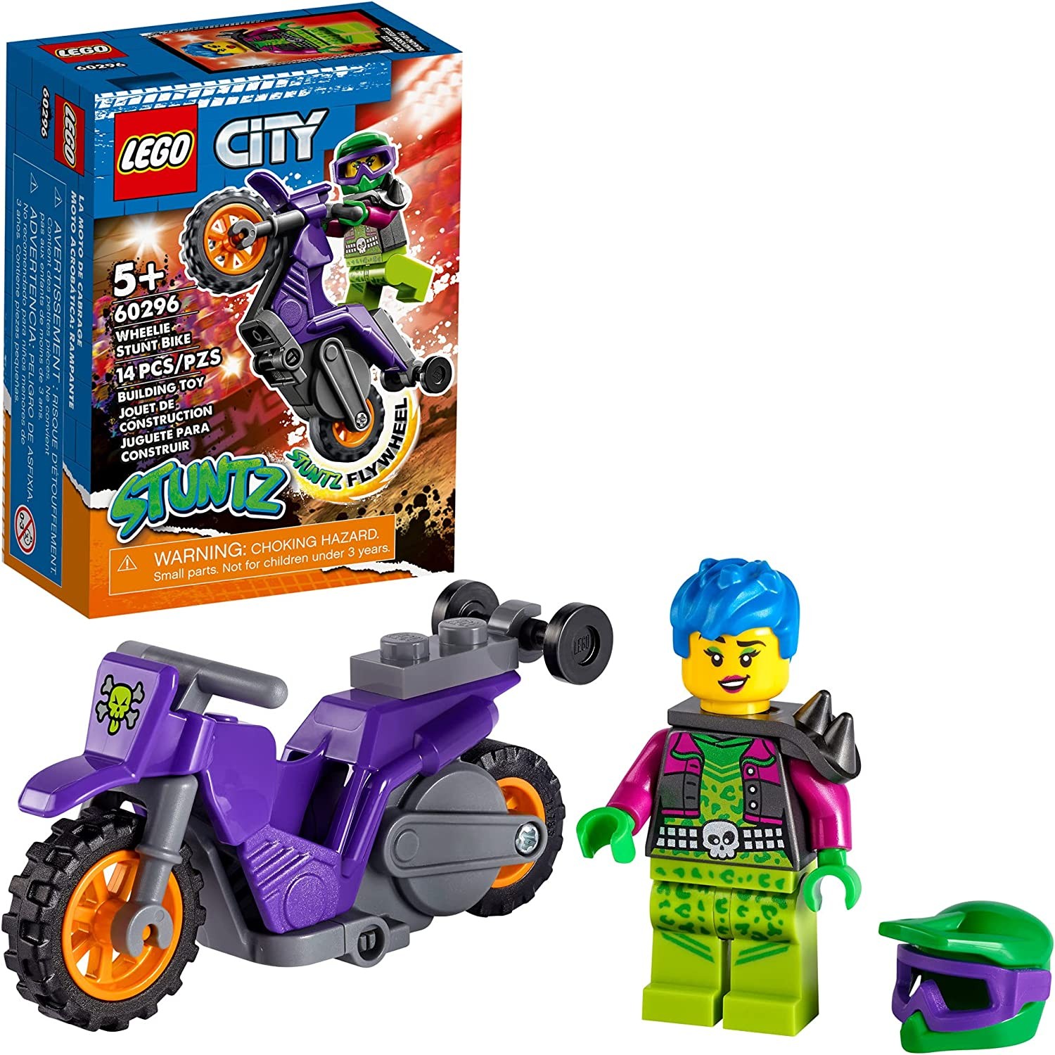 LEGO City Wheelie Stunt Bike 60296 Building Kit (14 Pieces) Deals and ...